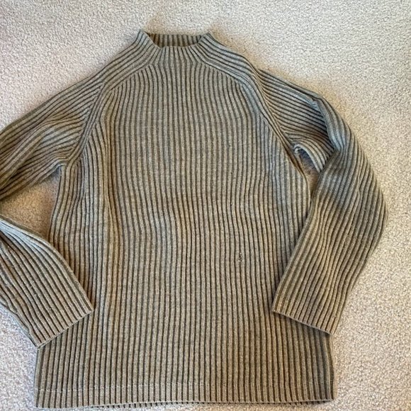 Express | Sweaters | Express Mens Merino Wool Light Gray Mockneck ...